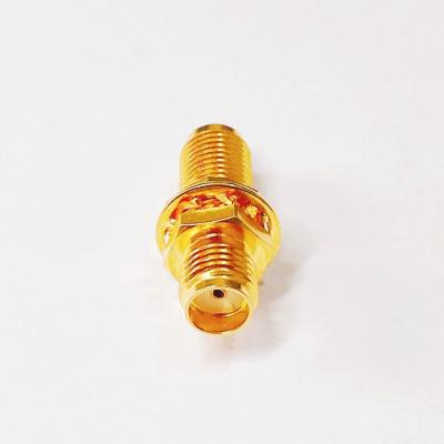 China 50 Ohm SMA Bulkhead Adapter Female to Female RF Adapter with 6GHz Frequency Range for sale