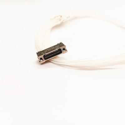 China 250V J63A Series Micro D Connector with Twisted Wire Elastic Micro-Pin Inserts 0.635mm Spacing and Screw and Nut Locking for sale