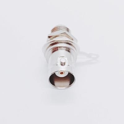 China BNC Female RF Connector Nickel Plated Brass 50 Ohm DC-4GHz Bulkhead Jack for sale