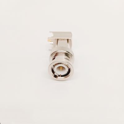 China BNC Male Right Angle PCB Mount RF Connector 50Ω for DC to 4GHz Applications for sale