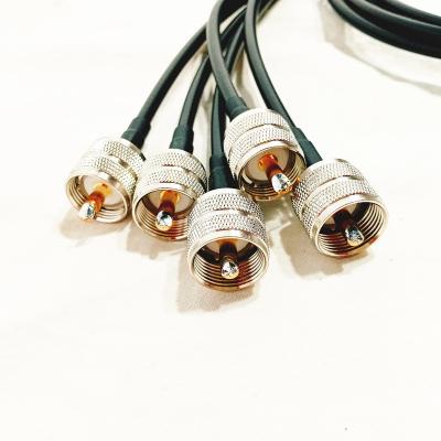China High Performance RF Jumper UHF Male Crimp RG58 Cable Assembly for sale