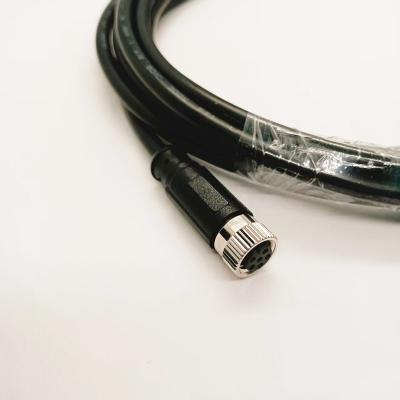 China M8 Series 6 Pin Shielded Cable Assembly with Gold Plated Contacts and Threaded Locking Design for sale