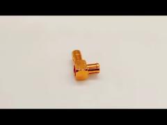 RF connector MCX male right angel welding type for 086/Rg405 coaxial cable
