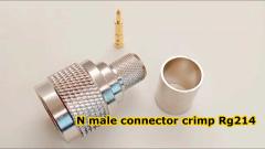 RF Connector N male crimp type for Rg214 cable