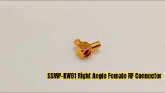SSMP-KWB1 Right Angle Female RF Connector 50Ω Gold Plated