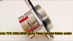 Y27A Series Y27A-2455ZJ4B1M Square Flange-mounted Rubber-sealed Socket  Connector