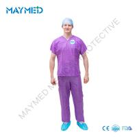 China Protective SMS Disposable Scrub Suits Anti wrinkle for sale