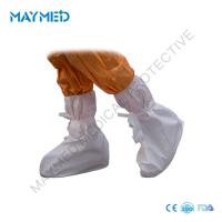China White Microporous EN14126  Disposable Boot Covers for sale