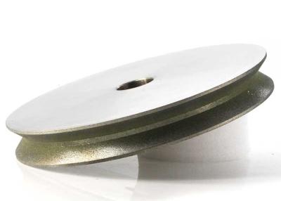 China V Groove Electroplated Grinding Wheels , Glass / Gemstone Edging Diamond Concave Discs for sale