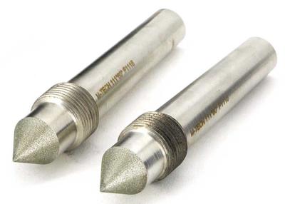 China Threaded Electroplated Diamond Cone Shape Abrasive Mounted Points For Bore for sale