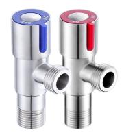 China Customized Die Casting Angle Valve 201 Blue Wheel Copper Core Inner Dimension 18mm for sale