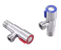 China Customized Die Casting Angle Valve 201 Blue Wheel Copper Core Inner Dimension 18mm for sale