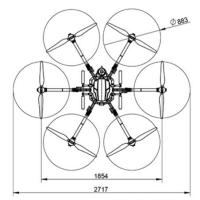 China 6 Rotor Multicopter Drone UAV Automatic Flight Mode 30kg Loading 14S for sale