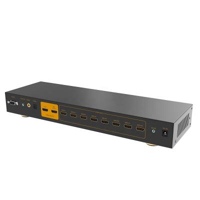 China hdmi switch 8 in 1/2 out with coxial/3.5mm audio HDMI 1.4 eKL-812H for sale