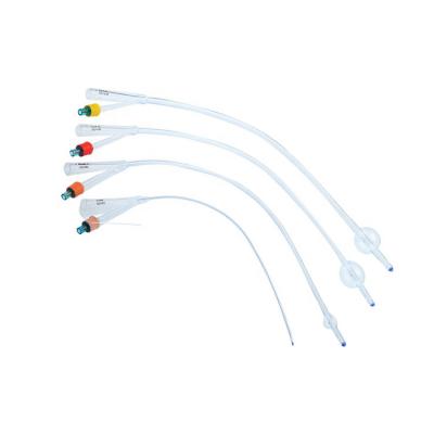 China 2 Ways 16 Fr 24Fr Silicone Rubber Latex Foley Catheter Medical Tube Balloon CE ISO for sale