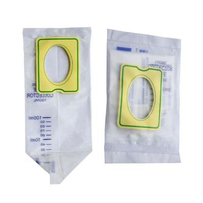 China Baby Urine Drainage Collector Bag Medical Grade PVC Material for sale