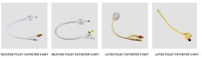 China 2 Way 3 Way Silicone Foley Catheter 18fr 30cc Balloon Catheter for sale