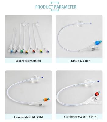 China 2 Way 3 Way Silicone Foley Catheter 18fr 30cc Balloon Catheter for sale