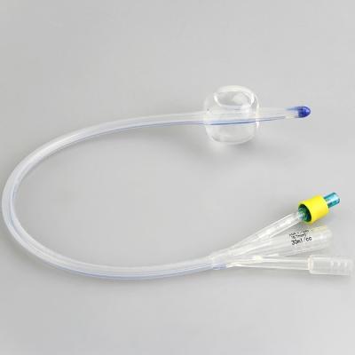 China 2 Way 3 Way Silicone Foley Catheter 18fr 30cc Balloon Catheter for sale