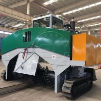 China 3m turning width pig manure fermentation equipment crawler type compost turning machine supplier for sale