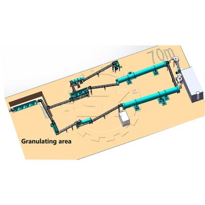 China China supplier organic fertilizer ball shape granulation production line for sale à venda