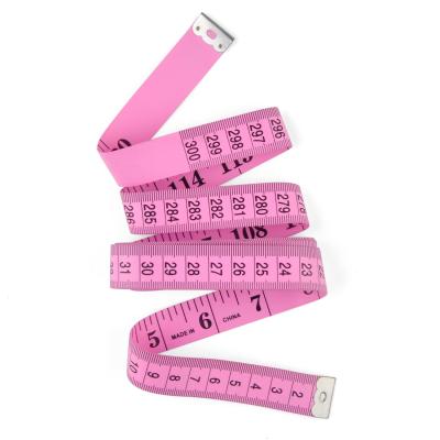 中国 Wintapeはピンクの衣類の巻尺が二倍になる3mの長く柔らかいビニール材料を量る 販売のため