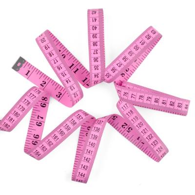 中国 Wintapeはピンクの衣類の巻尺が二倍になる3mの長く柔らかいビニール材料を量る 販売のため