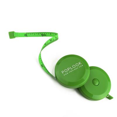 Cina Pollici svegli flessibili verde intenso di misura di nastro mini 60 per la misurazione del corpo in vendita