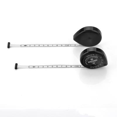 China 1.5m Black Compact BMI Measuring Tape For Body Fitness Measuring for sale