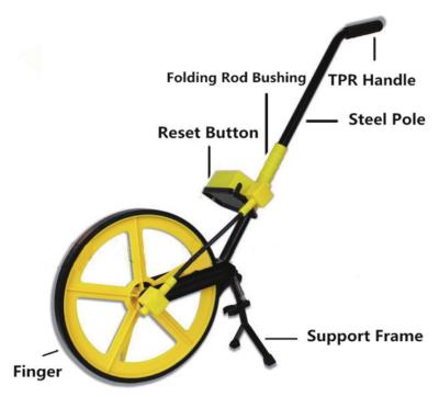 China Handheld Walking Wheel Measuring Tape For Measuring Distance OEM ODM for sale