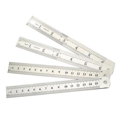 China Van het Meetlintcomponenten van het roestvrij staalmetaal Heerser 6 Duim 15cm Roestbewijs voor School Te koop
