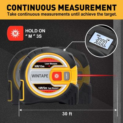 China Metal Electronic Laser Measure Tape Continuous Measurement Steel Tape Digital Measuring Tape For Miter Saw for sale