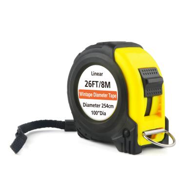 Cina Wintape Extra Long 8m 26ft Diametro Scale Pi Regolare Nylon Rivestito Acciaio Inch Marche Diametro Nastro di misura in vendita