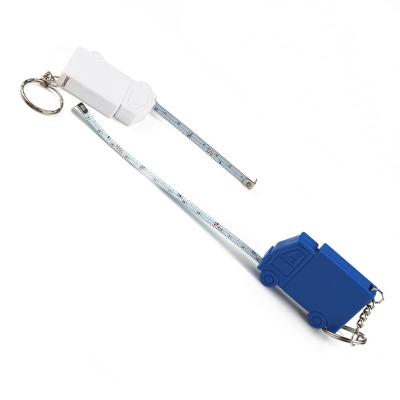 China Wintape Carro de plástico Mini Caminhão Forma 1 metro Faixa de aço Medida Keychain Retrátil à venda