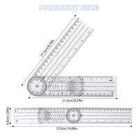 China Wintape Multifunction Goniometer Plastic Goniometer Clear Quick Angle Protractor for students Works for sale
