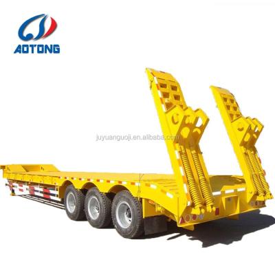 Китай 13000x3000x1650 4 оси Низкополосный трейлер 100 тонн Выбор деталей для тяжелых прицепов продается
