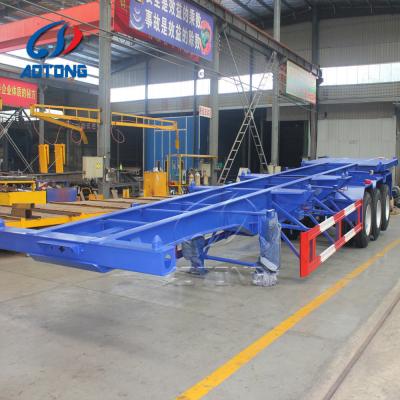 China Aotong Tri Axles 40ft Shipping Container Trailer for 45ft Container Transportation for sale