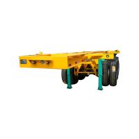China Extendable 3 Axles Skeleton Container Chassis Semi Trailer for 40ft Container Terminal for sale