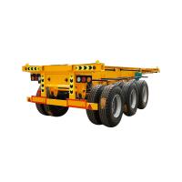 China Extendable 3 Axles Skeleton Container Chassis Semi Trailer for 40ft Container Terminal for sale