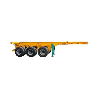 China Extendable 3 Axles Skeleton Container Chassis Semi Trailer for 40ft Container Terminal for sale