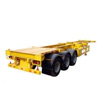 China Extendable 3 Axles Skeleton Container Chassis Semi Trailer for 40ft Container Terminal for sale