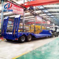 China Optional Features 2 Axles Low Bed Trailer for Heavy Equipment Transportation for sale