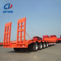 China Optional Features 2 Axles Low Bed Trailer for Heavy Equipment Transportation for sale