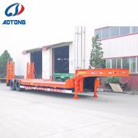 China Optional Features 2 Axles Low Bed Trailer for Heavy Equipment Transportation for sale