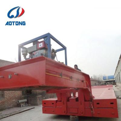 Китай 650-800мм Высота 3 оси 80T Передняя загрузка Гусиная шея Разъемный низкий прицеп для погрузки продается