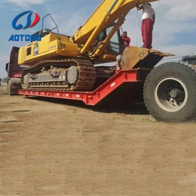 Китай 650-800мм Высота 3 оси 80T Передняя загрузка Гусиная шея Разъемный низкий прицеп для погрузки продается