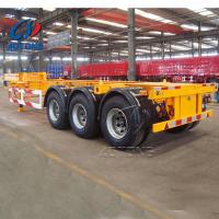 China 40FT Flatbed Truck trailers Skeleton Cargo 20ft Container Trailer with Semi-Trailer for sale