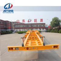 China 40FT Flatbed Truck trailers Skeleton Cargo 20ft Container Trailer with Semi-Trailer for sale