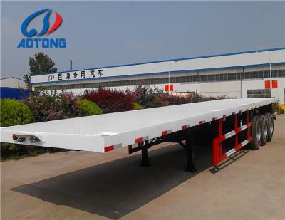 中国 高床コンテナ トラッキング 3軸 40フィート フラットベッド半トレーラー フロントボードの寸法 販売のため