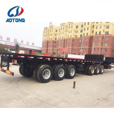 China 30 Years of Exporting 3 Axle 4 Axle Flat Bed Truck Semi Trailer from ISO9001 Certified for sale